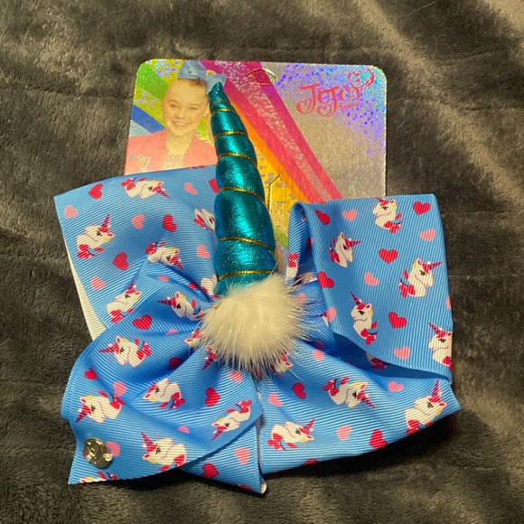JoJo Siwa | Accessories | Jojo Blue Unicorn Horn With Unicorns Bow ...